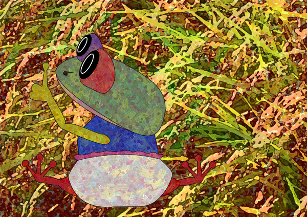 「DIAPER-FROG」 by あいべ｜アート・絵画の販売(通販)サイト Artmeter - 国内最大級のインディーズアート専門マーケットプレイス