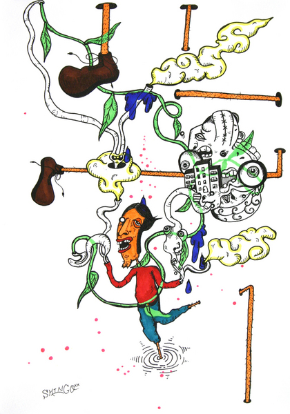 「Crazy Town」 by SHIN=GO｜Artmeter｜暮らしを彩るアートが、きっと見つかる